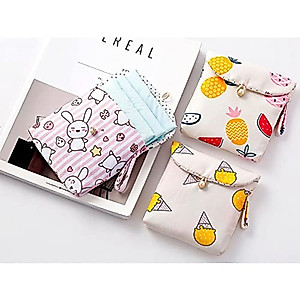 Cabilock 18 pcs Mini Lipstick Bags Head Change Fashionable Card Travel for Cotton Outdoor Pad Wallets Practical S Container Towel Portable Bag Napkins Menstrual Fabric Women Money