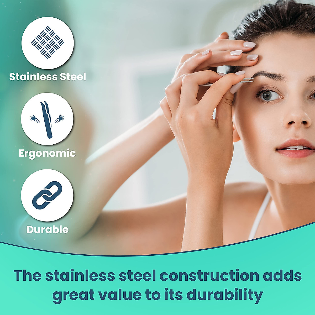 Bianco Brothers Professional Grade Stainless Steel Tweezers | Strong and Rust Resistant Tweezers with Straight Tip Design for Precision and Comfort | Perfect for Facial Hair Removal for Women & Men.