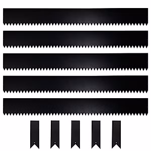 FEBTECH - Metal Edging for Landscaping - 48 Inch x 6 Inch Black Straps Pack of 5 Pieces for Grass Edging, Outdoor Garden Border, Landscape Edging,Garden Fence, Lawn Edging and Landscape Border No Dig