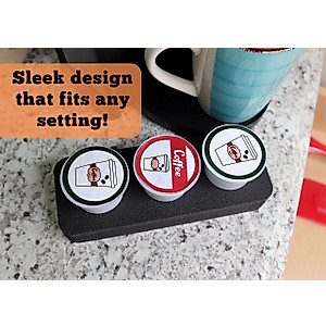 Polar Whale Hotel Hospitality Coffee Pod Storage Organizer 4 Piece Multi-Pack Tray Holder Waterproof Washable Bed and Breakfast Drawer Insert Holds 3 Pods Each Compatible with Keurig K-Cup 4 Pc Set