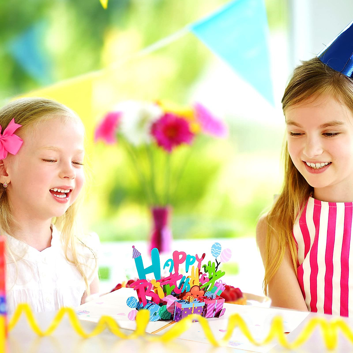 Eersida Happy Birthday Pop up Card for Women 8 x 6 Inch Pop up Birthday Card for Women men Adults Friends(Fresh Style)