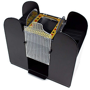 Brybelly Blackjack Shoe Collection|Clear Casino Grade Acrylic for Standard Decks| Shoe, Discard Tray & Shuffler - 6 Deck Size