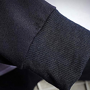 Thenlian Men's New Fashion Loose Stitching Fake Two-piece Hooded Sweater Splice Top (XXXL, White)