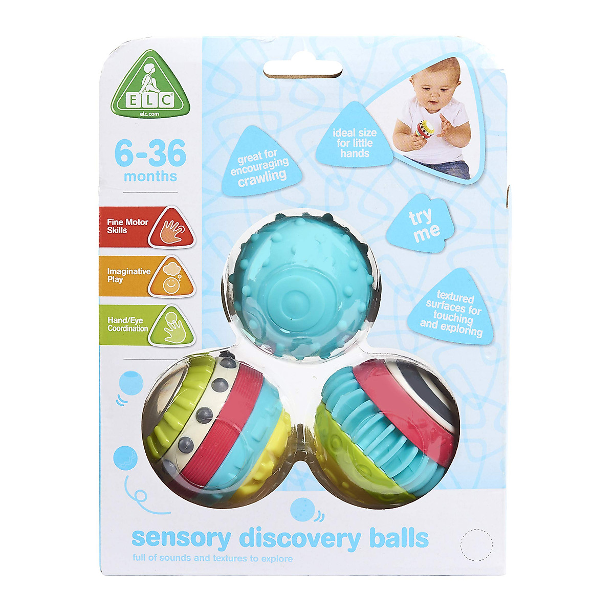 Early Learning Centre Sensory Discovery Balls, Fine Motor Skills, Hand Eye Coordiation, Imaginative Play, Kids Toys for Ages 6 Month, Amazon Exclusive