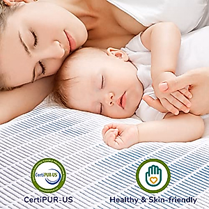 BedStory 2 Inch Full Size Memory Foam Mattress Topper Firm, Pain-Relief Bed Topper, Enhanced Cooling Pad, Gel Infused High-Density Foam Motion Isolation, Skin-Friendly Cover CertiPUR-US Certified