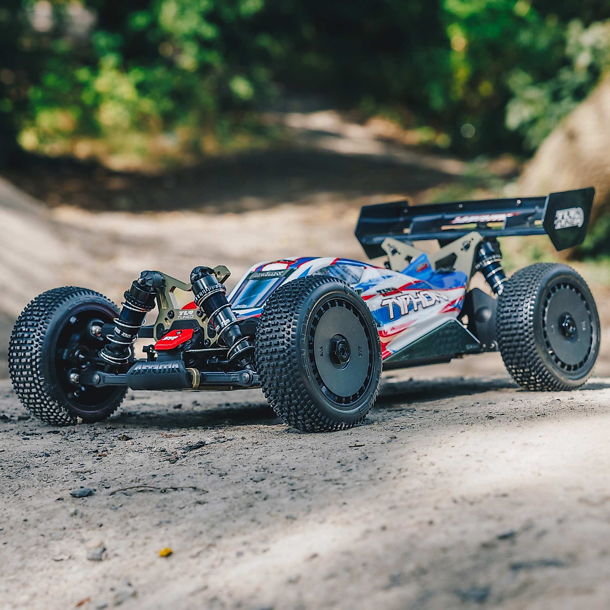 ARRMA RC Car 1/8 TLR Tuned Typhon 6S 4WD BLX Buggy RTR (Battery and Charger Not Included), Red/Blue, ARA8406, Cars, Electric Kit Other