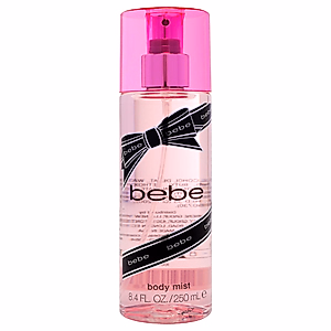 Bebe Silver Body Mist - Body Spray for Women with Mango, Tuberose, Peony, Jasmine, Rose, Cedarwood, Musk, and Sandalwood Long-Lasting Fragrance Mist - 8.4 Fl Oz