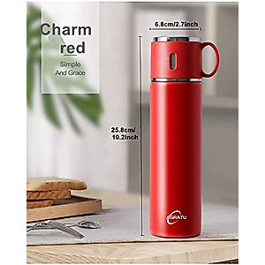 AGRATU Insulated Bottles for Hot and Cold Drinks 316 Stainless Steel Coffee Insulated Vacuum-Insulated Beverage Bottle Easy to Clean Suitable for Drinking Coffee Tea Milk