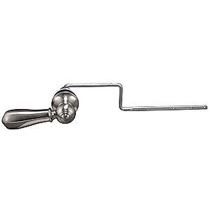 Plumb Pak PP836-71BNL Universal Fit Toilet Handle Tank Flush Lever, Decorative Faucet Style for Front, Side, or Angle Mount, Brushed Nickel