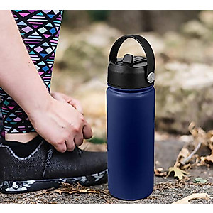RRegeny Straw Lid for Hydro Flask Wide Mouth 32 40 oz, Straw Lids with Flexible Handle and Straws Compatible with HydroFlask, Replacement Sports Flex Cap Wide Mouth Top 32 40 oz