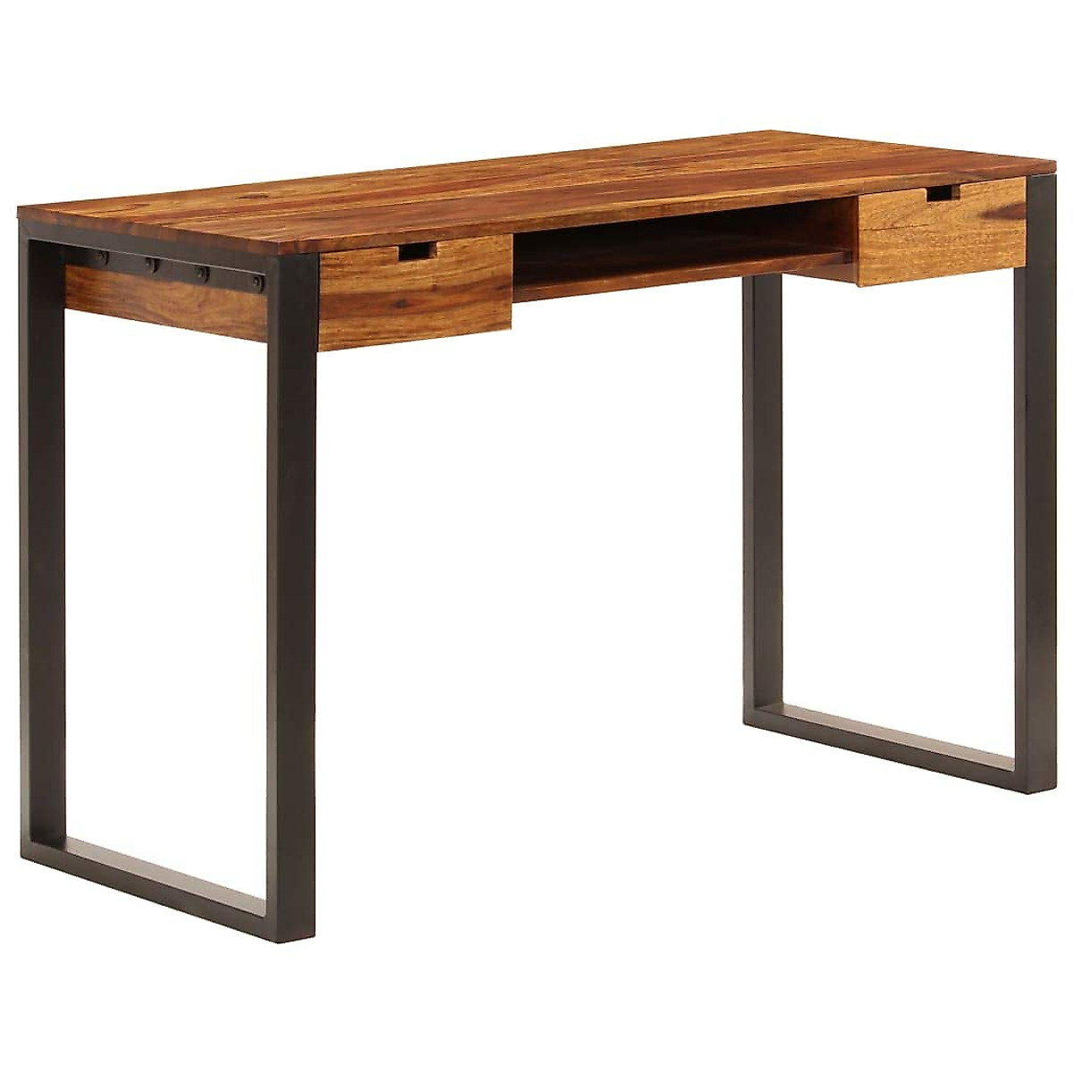 MSLAONXC Desk,Secretary Desk,Console Desk,Antique-Style,Vanity Desk,Computer Desk,Study Table,for Home, Office,Learning,Gaming,Working,Bedroom,43.3"x21.7"x30.7" Solid Sheesham Wood and Steel