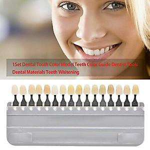 Smiledt 3D Teeth Whitening Shade Guide Porcelain - 16 Colors/Set Tooth Bleaching Shade Chart Mold - Tracking & Comparing - Dental Material Equipment - Oral Care