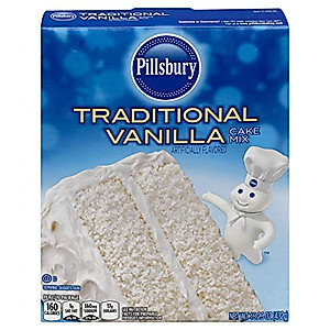 Pillsbury Traditional Vanilla Flavored Cake Mix, 15.25-Ounce (Pack of 12)
