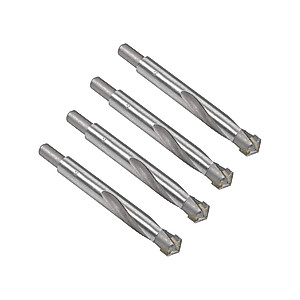 uxcell Cemented Carbide Twist Drill Bits 14mm Metal Drill Cutter for Stainless Steel Copper Aluminum Zinc Alloy Iron 4 Pcs