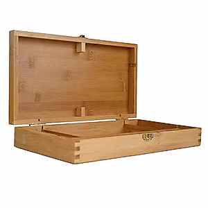 Pacific Arc Salado Tool Box for Art Supplies, 12.5 Inch x 6.5 Inch x 2.25 Inch, 4 Fixed Compartments