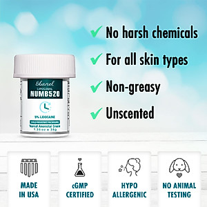 Ebanel 5% Lidocaine Numbing Cream, Pain Relief Burn Itch Numb Cream, Maximum Strength Topical Anesthetic with Allantoin, Vitamin E for Local and Anorectal Uses, Hemorrhoid Treatment, 1.35 Oz
