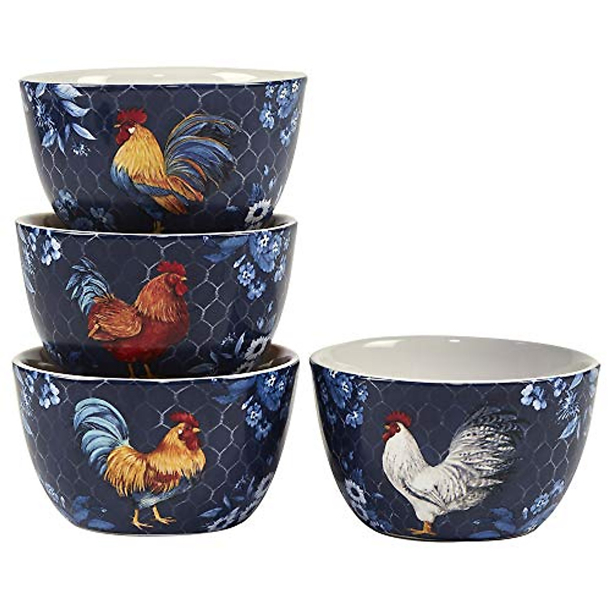 Certified International Indigo Rooster 16 pc Dinnerware Set, Service for 4, Multicolor