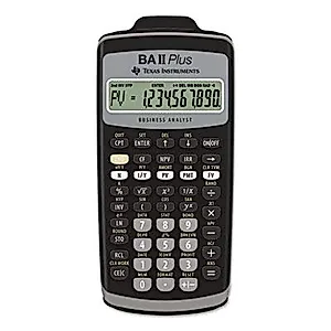 Texas Instruments BAIIPlus Financial Calculator, 10-Digit LCD