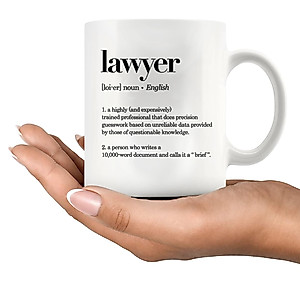 Panvola Lawyer Definition Mug Law Student Coffee Cup 11oz Attorney Graduation Ceramic Mug Novelty Drinkware White