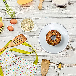 Hemoton 4Pcs Vintage Enamel Plate Fruit Plate Enamel Fruit Platter Vintage Salad Plate Enamel Washing Platter Vintage Enamel Trays Enamelware Serving Platter (14cm/ 5.5inch)