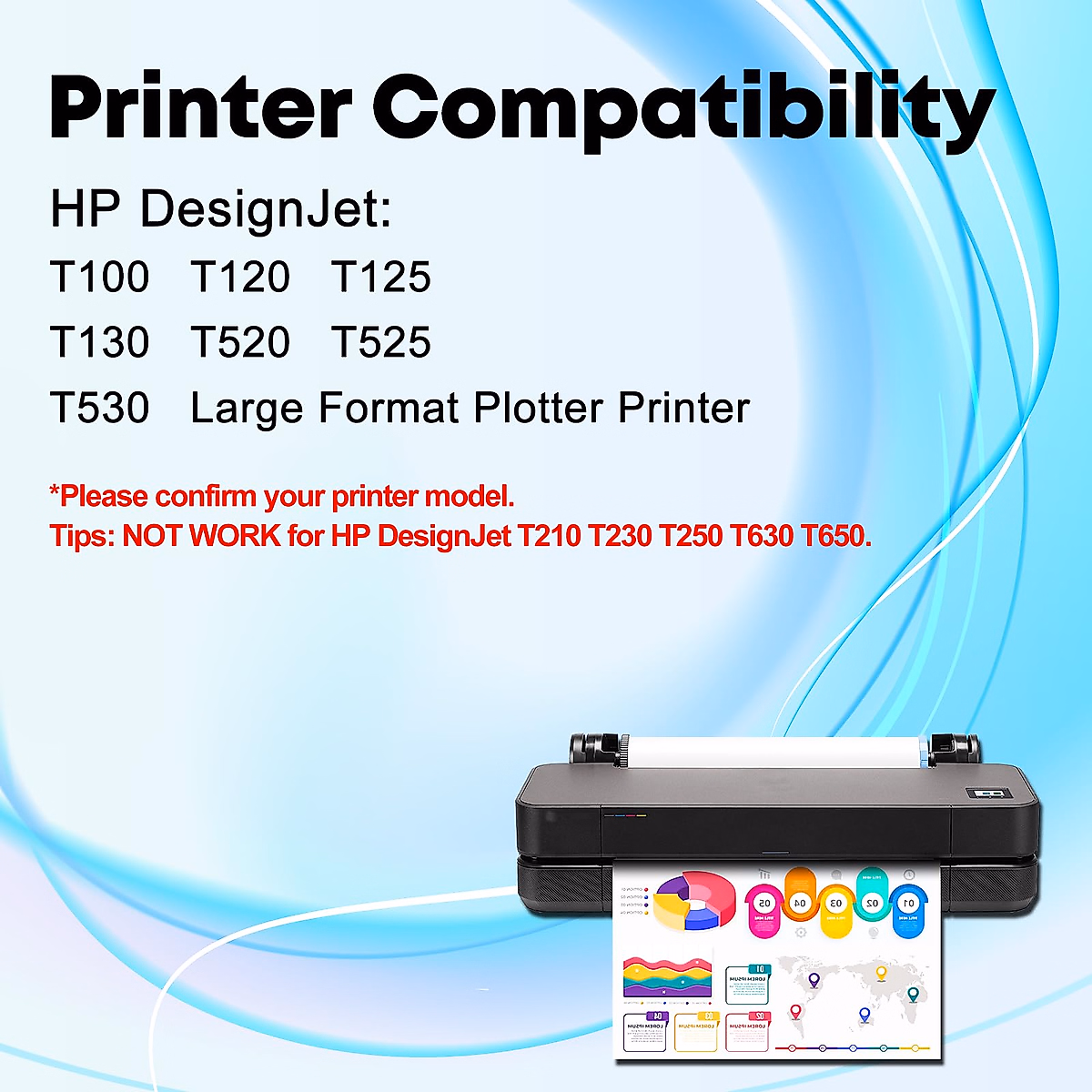 Miss Deer 711XL Ink Cartridges Replacement for 711 711XL,Work for Designjet T120 T520 24-in T520 36-in Printers(3 Black, 2 Cyan, 2 Magenta, 2 Yellow) 9 Pack