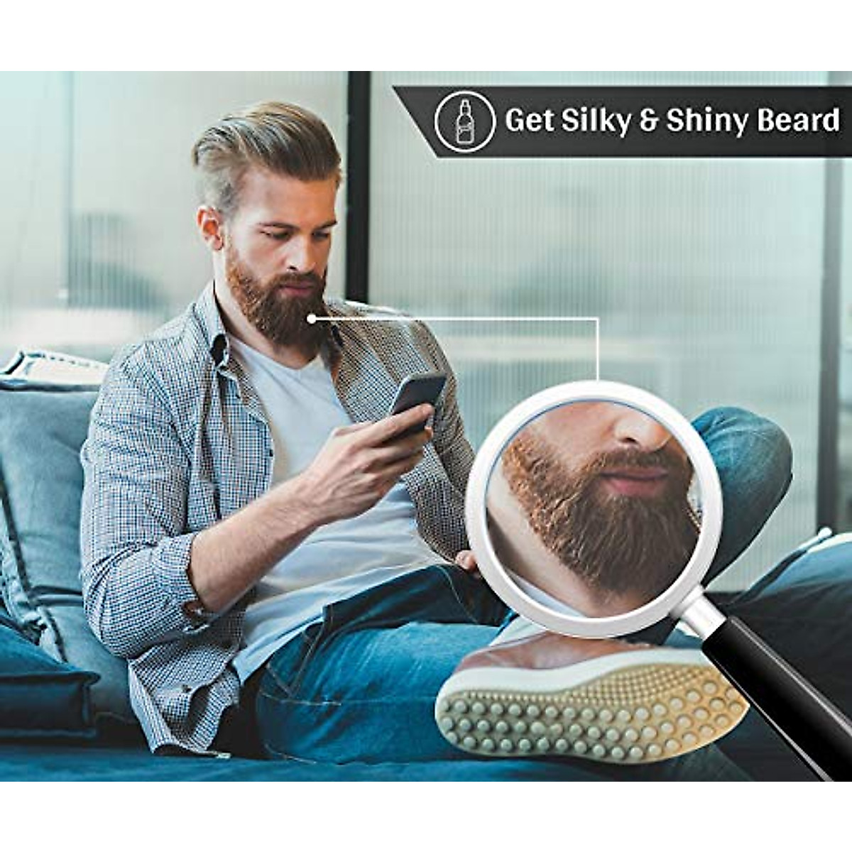 Naturenics Premium Beard Grooming Kit for Men - 100% Organic Unscented Beard Oil, Beard Balm Butter Wax, Beard Brush, Beard Comb, Beard Scissors for Beard & Mustache-with Bamboo Box & eBook