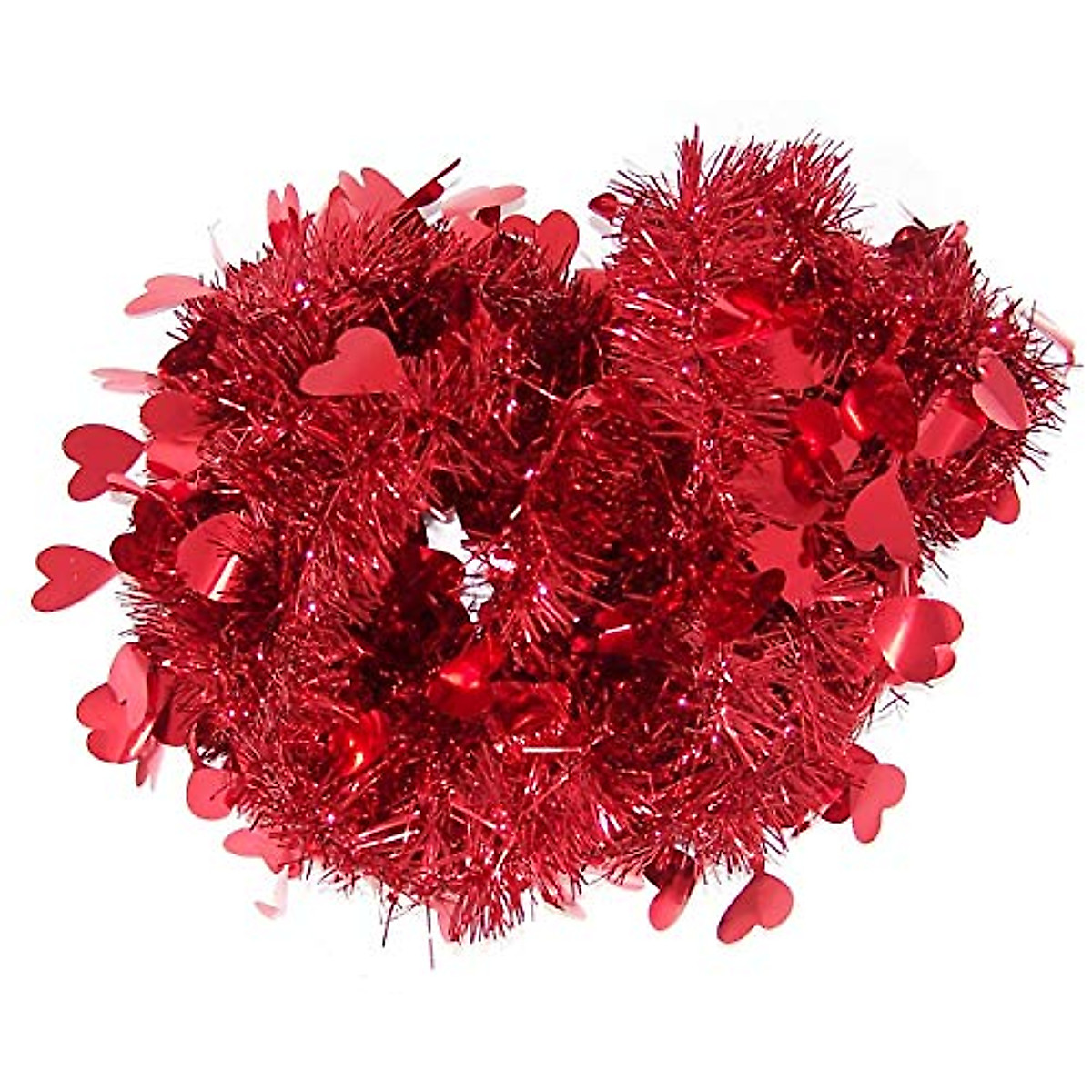 Valentines Day Garland Heart Tinsel, Pack of 3, 36 Feet Total