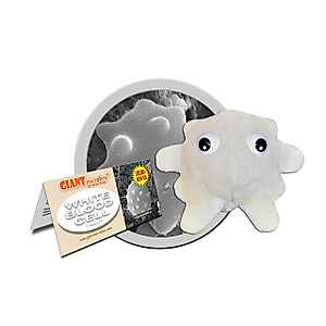 GIANTmicrobes White Blood Cell Plush, Blood Bank Laboratory Gifts, Lab Tech Gifts,Hematology Gifts, Leukemia Gifts,Phlebotomy