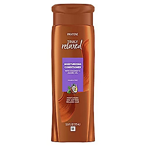 Pantene Moisturizing Conditioner with Coconut & Jojoba Oil for Relaxed and Curly Hair, Pack of 4, 50.4 Fl Oz