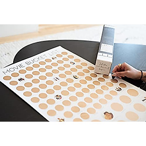 100 Movies Scratch Off Poster Bucket List - Top Films of All Time - Includes 12 Unique Sagas - Must See Movies - Gift for Movie Lovers - 16.5" x 23.4" - Gifts for Him, Gifts for the Couple