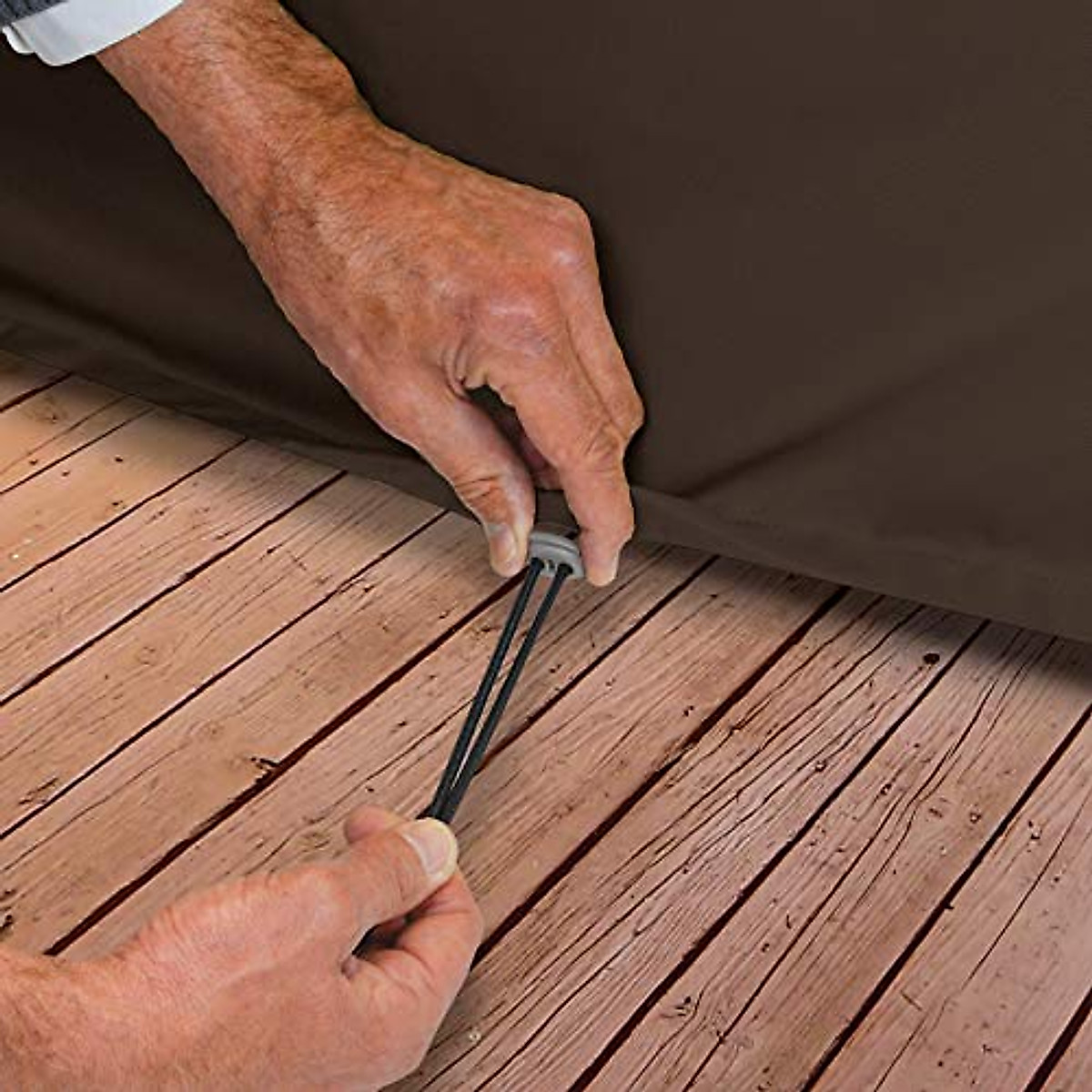 True Guard Water Resistant Heavy Duty Patio Furniture Covers, Fade/Stain/UV Resistant for Outdoor Patio Furniture, 600D Rip-Stop, Dark Brown