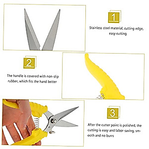 VILLFUL 1pc Pruning Shears Pruners Bonsai Cutters Gardening Trimming Tool Labor Saving Scissor Gardening Tool Yard Pruning Tools Gardening Supplies Jagged Stainless Steel