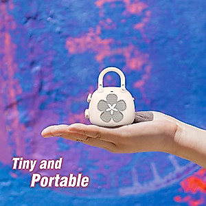 DOSS Candy Cute Bluetooth Speaker, Mini Portable Speaker with Mighty Sound, Retro Stylish Design, Adorable Speaker for Room, Desk Decoration, Ideal Xmas Gift for Kids, Girls, Women-Pink