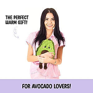 Avocado Microwavable Unscented Heating Pad for Women and Kids- Cute Soft Cozy Pillow Plush Heatable Warm Stuffed Animals - Kawaii Hot and Cold Plushie Food Toy - Avocado Gifts for Girls and Boys