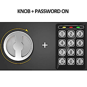 Digital Electronic Safe Box Small Home Office Security Safe with Digital Lock Wall Cabinet Safe for Jewelry Money Gun Valuables,Solid Steel with 4 Batteries (Black)