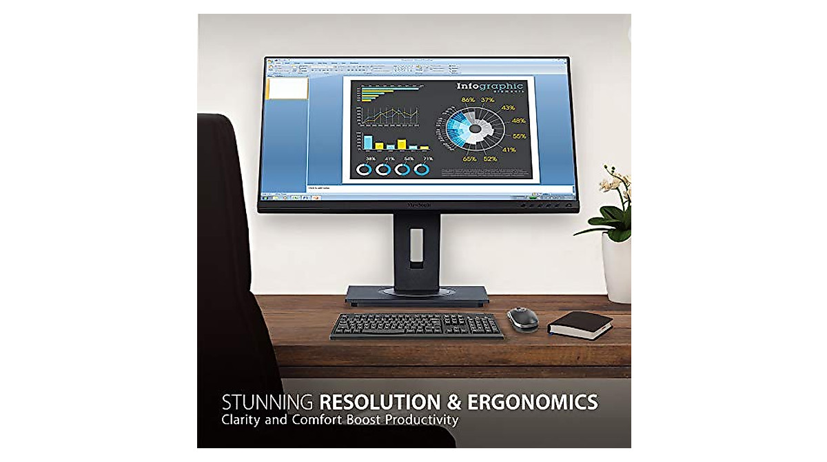 ViewSonic 27" IPS Monitor & Ergonomic Laptop Stand