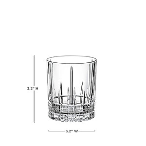 Spiegelau Perfect Serve Single Old Fashioned Glass Set, Set of 4 Lowball Cocktail Glasses, European-Made Lead-Free Crystal, Dishwasher Safe, Professional Quality Cocktail Glass Gift Set, 9.5 oz