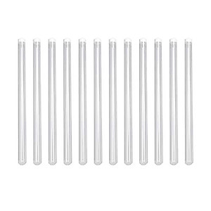SUPVOX Clear Organizer Box 30pcs Clear Plastic Needles Storage Tubes Sewing Needle Container Holder Organizer with Cap (25 x 1cm Clear Container