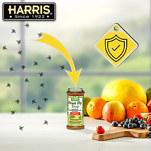 Harris Fruit Fly Trap, Fruit Fly Killer for Indoors, 6oz (2-Pack)