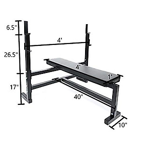 Olympic Bench Press and Olympic 300 Lbs Gray/Black Set