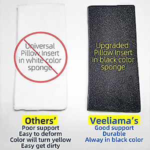 Universal Replacement Pillow Headrest for Zero Gravity Chair with Elastic Band, Beach Removable Padded Headrest Pillow for Recliner Lounge Chairs