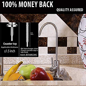 Frizzlife RO Water Filter Faucet- Drinking Water Faucet fits Most Reverse Osmosis Water Filtration System-SUS304 Stainless Steel with Brushed Nickel