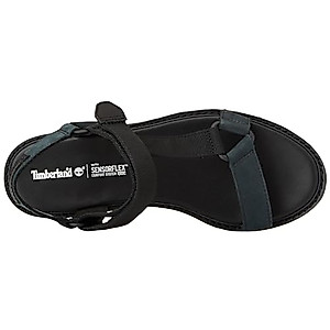 Timberland Women's Bailey Park Webbing-Strap Sandal, Black Nubuck, 8