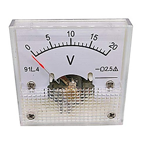 AC 0-20V Square Analog Volt Pointer Needle Panel Meter Voltmeter 91L4