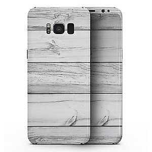 Design Skinz Design Skinz White & Gray Wood Planks Full-Body Wrap Decal Skin-Kit for The Galaxy S9