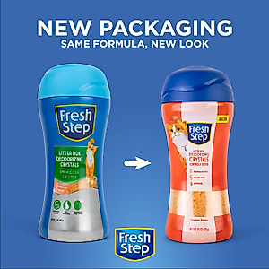 Fresh Step Cat Litter Crystals in Fresh Scent Cat Litter Box Deodorizer Combats Cat Odors and Neutralizes Smells to Keep Your Home Clean, 15 Ounces (Pack of 3)