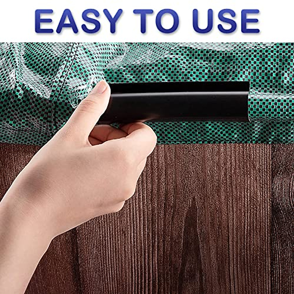 24 Pack Pool Cover Clip, Swimming Pool Cover Clip- 2 Shapes Pool Clips Pool Cover Clip Above Ground Cover Clips for Secure Your Winter Pool Cover (Black, 4.7 Inch Long)