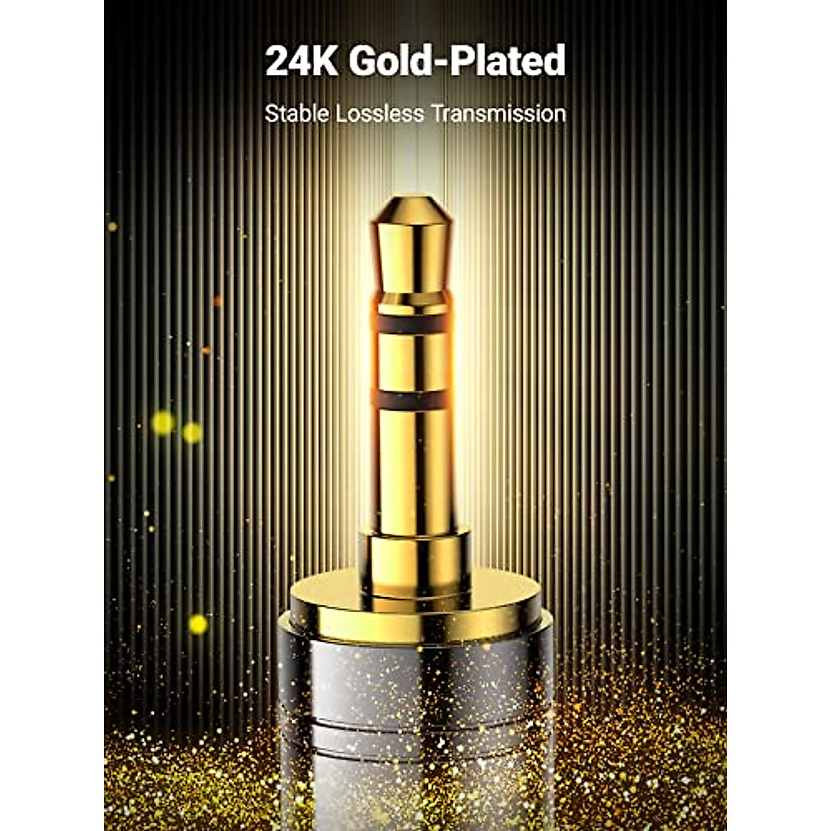 UGREEN 3.5mm to 1/4 Adapter 2 Pack 3.5mm 1/8 Male to 6.35mm Female Audio Jack Plug Converter Headphone Adapter for Speaker Headphone, Guitar, Digital Piano