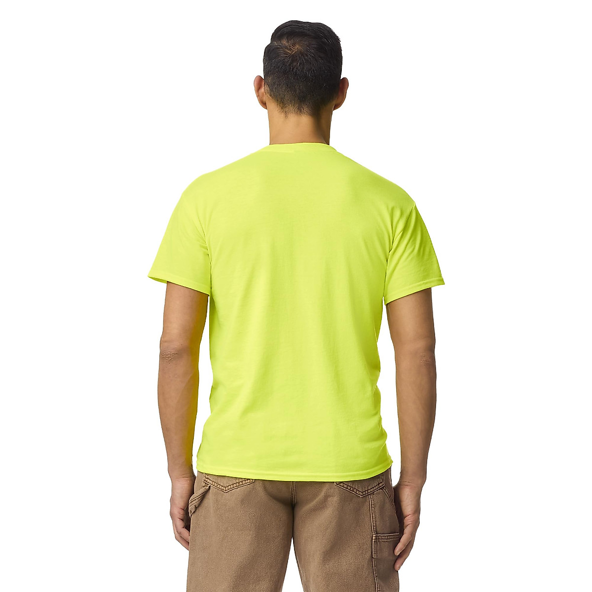 Gildan mens Dryblend Workwear T-shirts With Pocket, 2-pack T Shirt, Safety Green, 3X-Large US