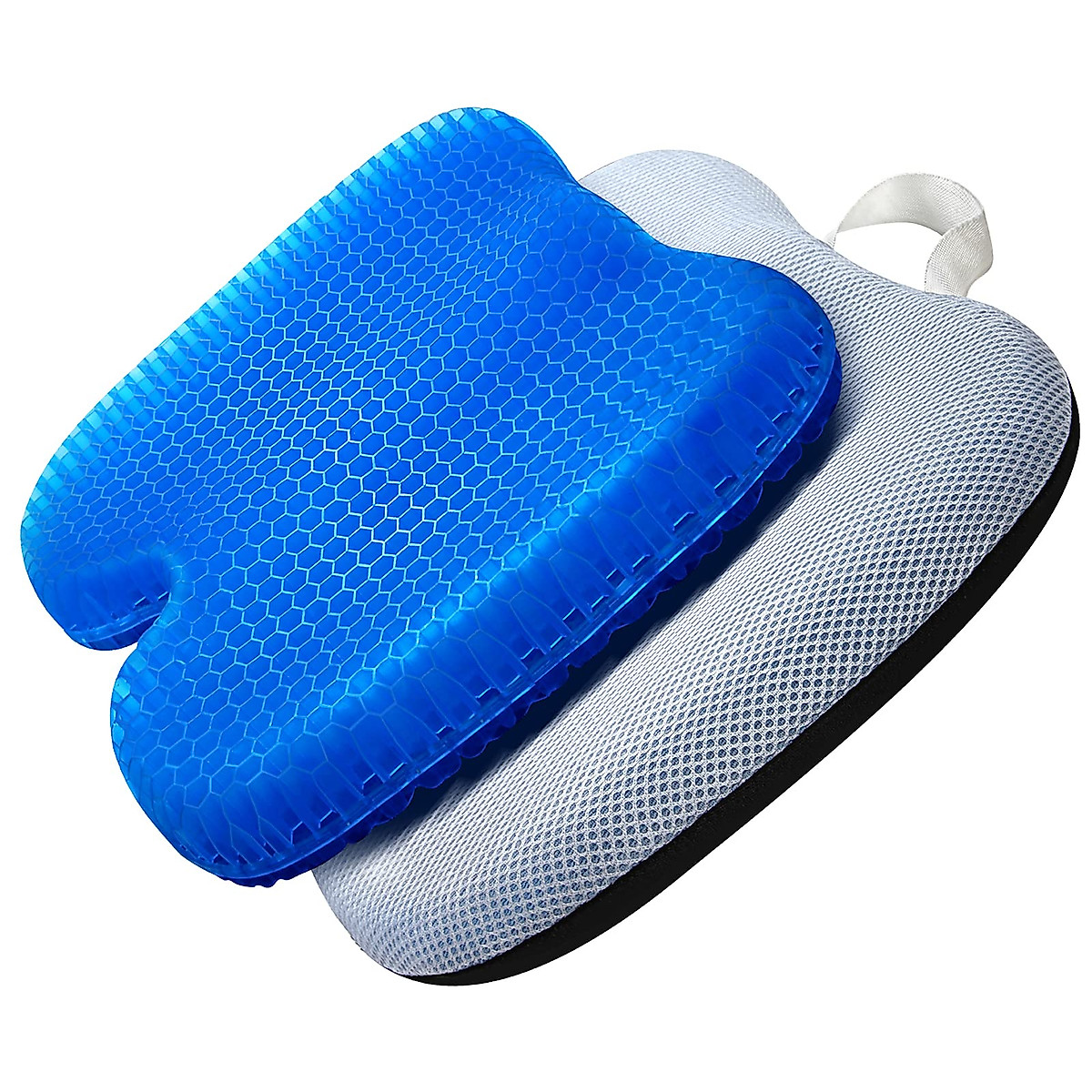 Full Gel Coccyx Seat Cushion Egg Gel Cushions Office Chair Cushion Car Seat Cushion for Back Sciatica Hip Tailbone Pain - Butt Pillow Chair Pad for Wheelchair Desk Pain Relief Long Trips Blue